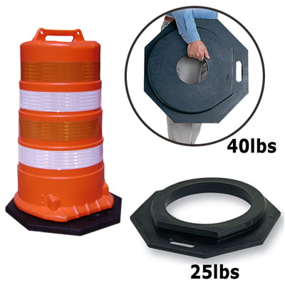 Traffic Channelizer | Road Safety Orange Drum Channelizers