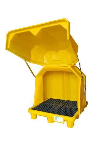 Outdoor Drum Storage for Spill Containment