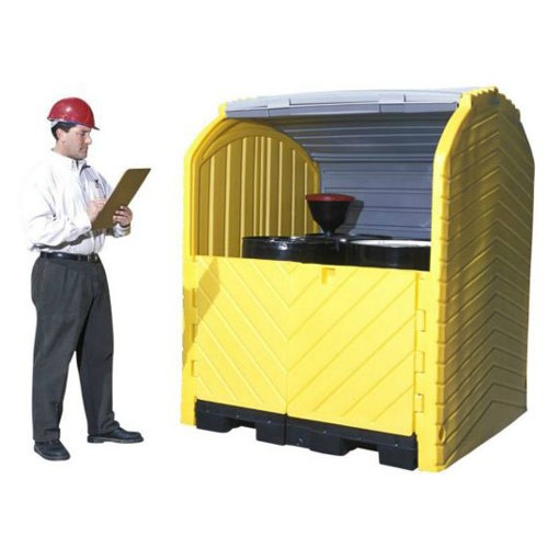 Outdoor Drum Storage for Spill Containment