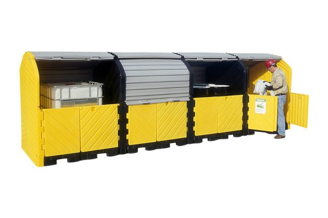 Outdoor Drum Storage for Spill Containment