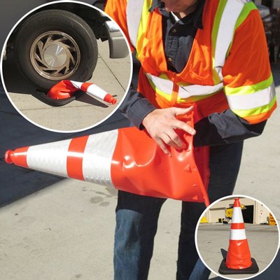 Traffic Cones | Green & Orange Road Safety Cones