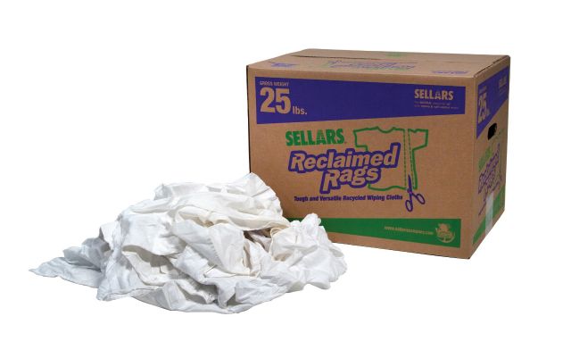 White Rags - Absorbent Shop Rags - Reclaimed Shop Rags